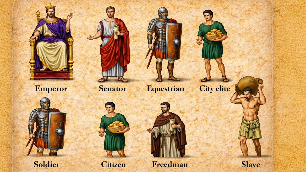 The Roman Social System EXPLAINED: 8 Levels of Roman Society - YouTube