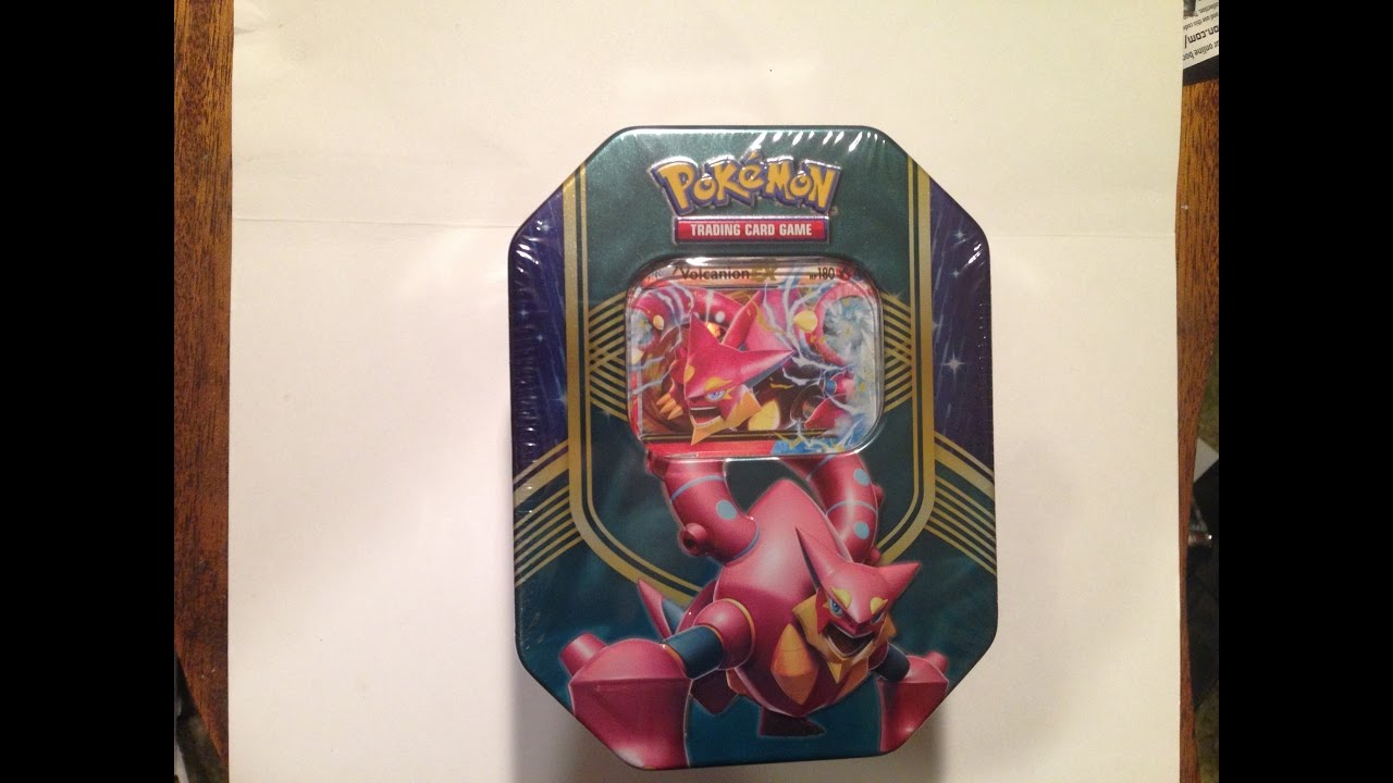 Pokemon Battle Heart Volcanion EX Tin Opening - Nice Full Art Pull ...