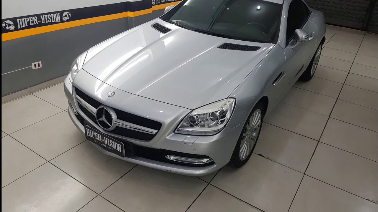 Envelopamento black chrome Mercedes Slk - YouTube