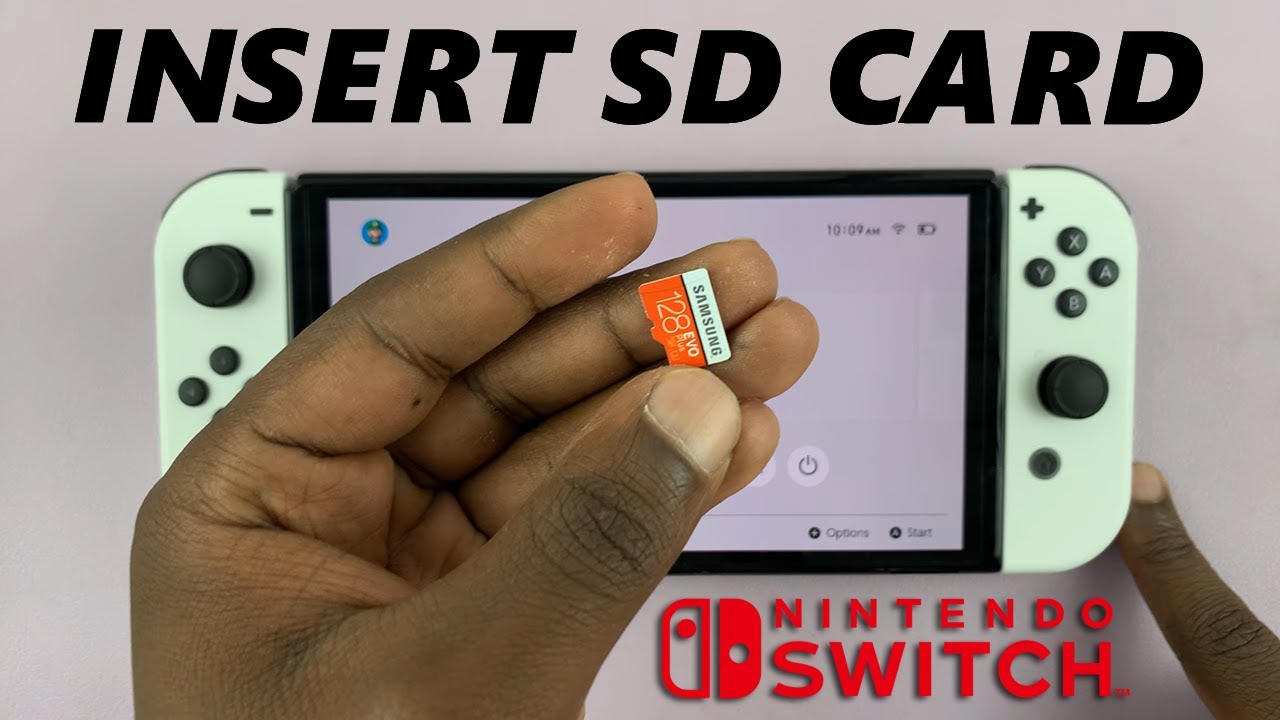 How To Insert SD Card In Nintendo Switch (OLED) - YouTube