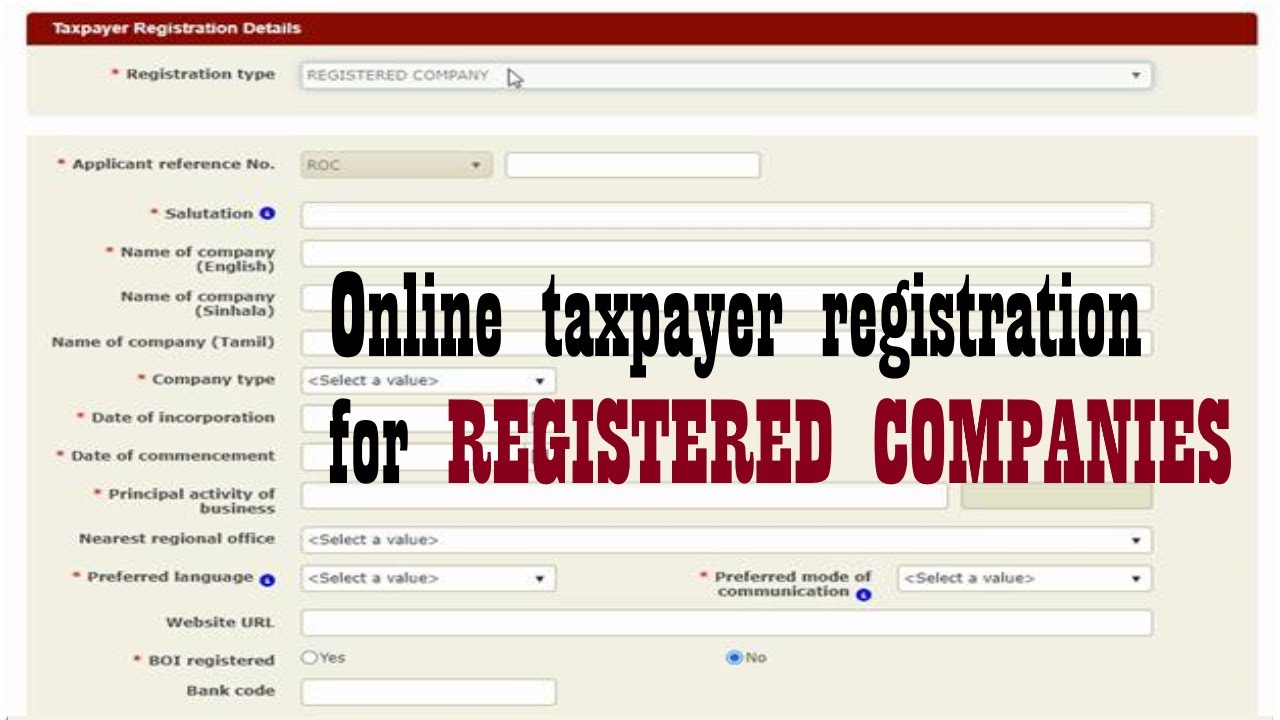 How to obtain your Company TIN / Company TIN / Online Taxpayer ...