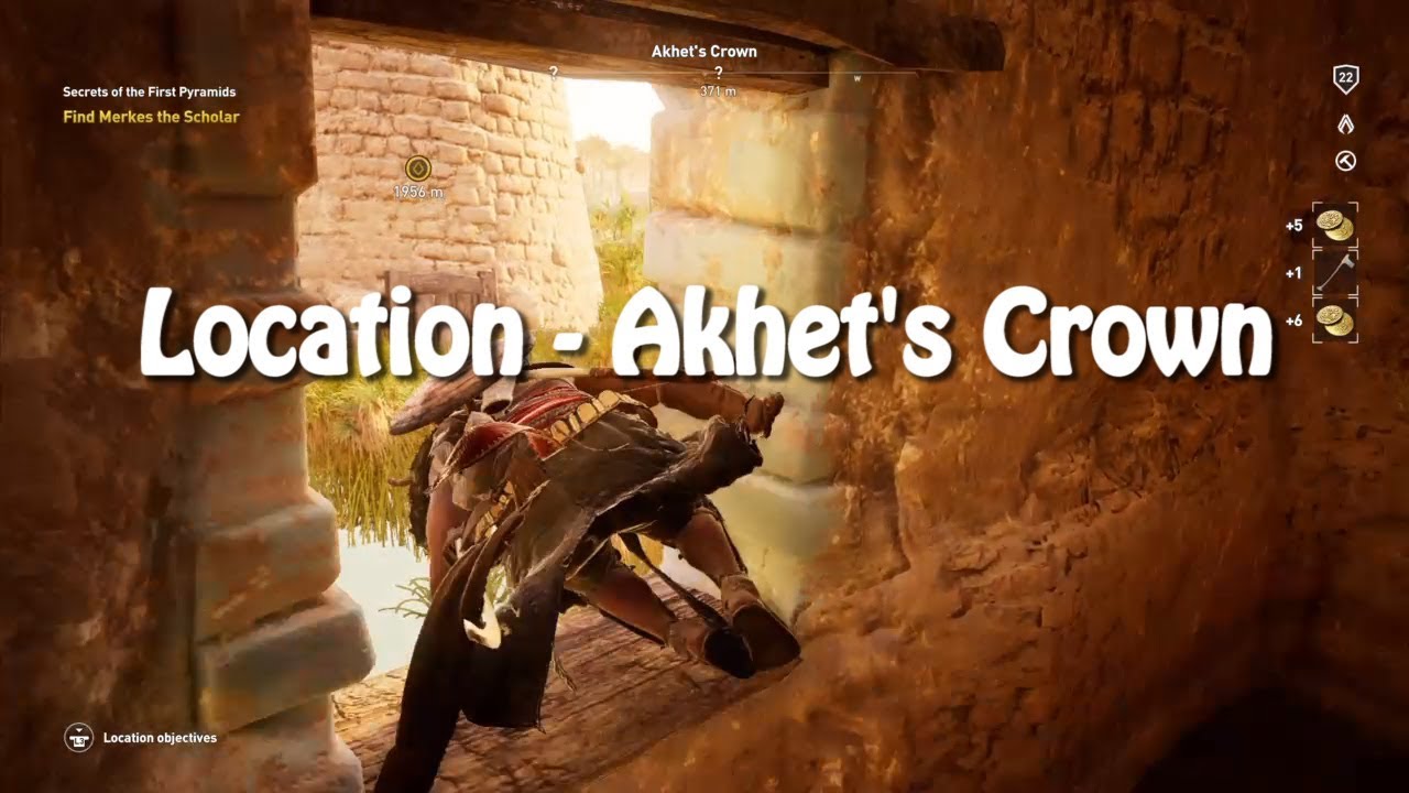 Assassin's Creed Origins: Location - Akhet's Crown - YouTube