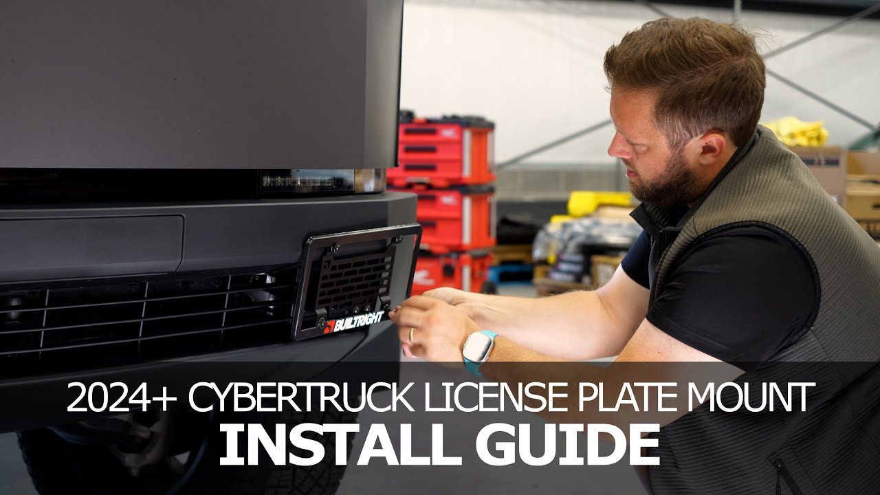Cybertruck License Plate Relocation Kit Install Guide - YouTube