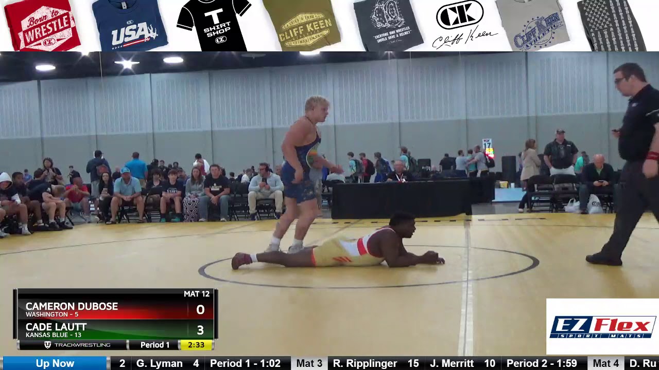 Mat 12 220 Cameron Dubose Washington Vs Cade Lautt Kansas Blue - YouTube