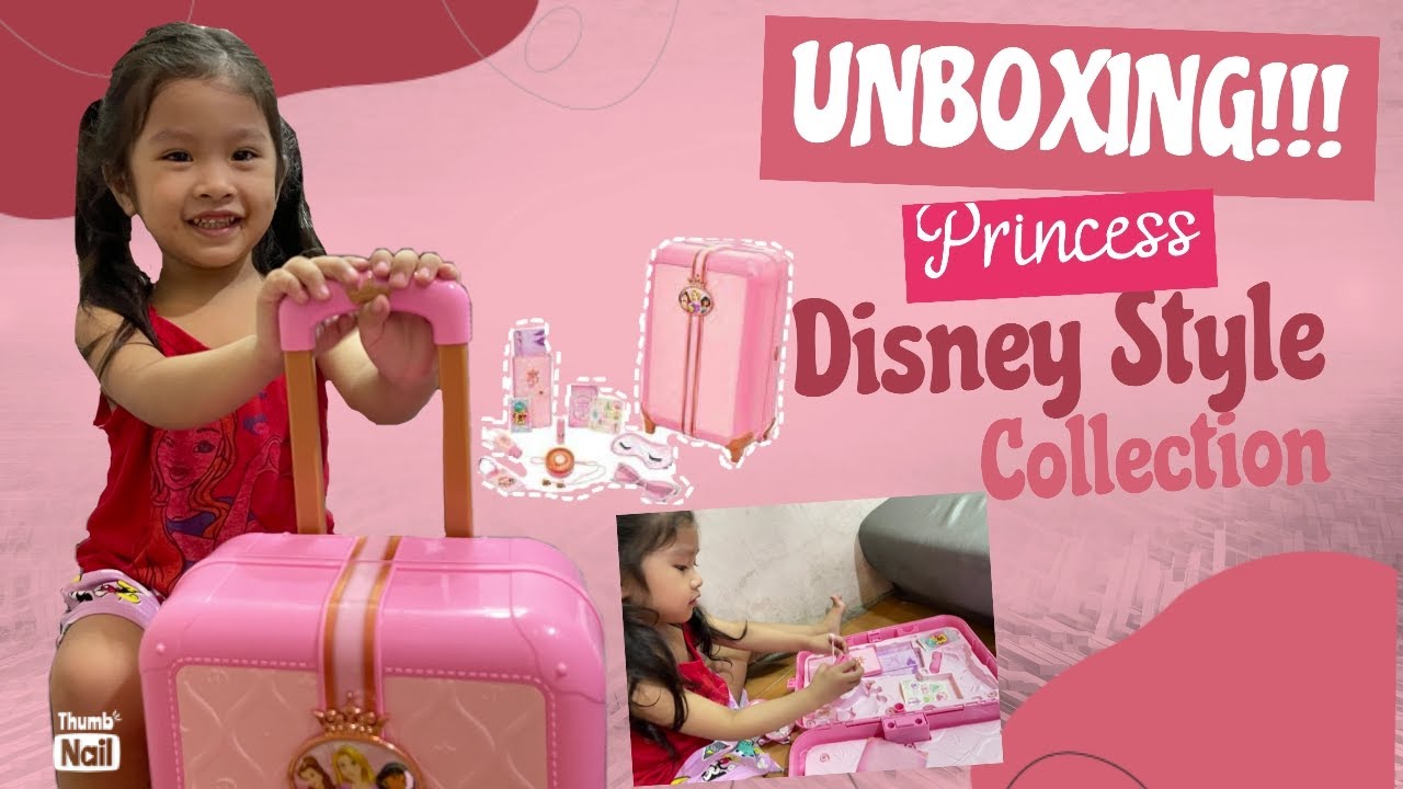 UNBOXING DISNEY PRINCESS STYLE COLLECTION LUGGAGE| PLAY SET🇺🇸🇵🇭 - YouTube