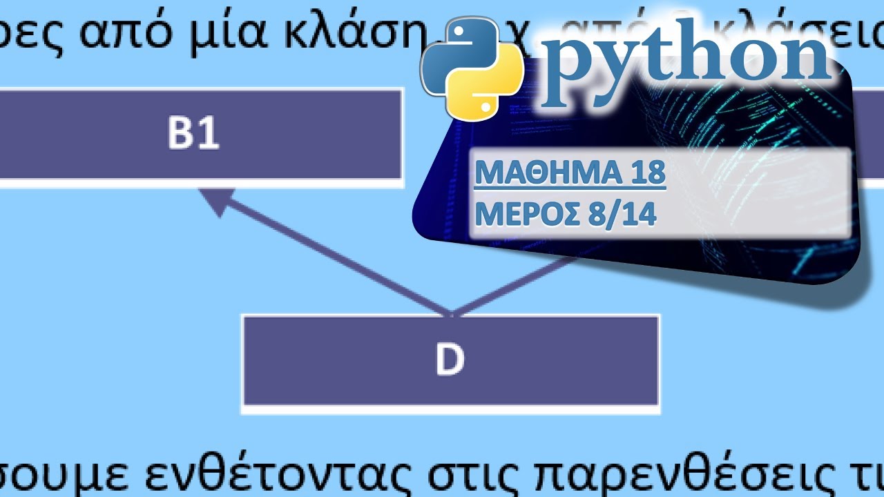 PYTHON - ΜΑΘΗΜΑ 18 - OOP: ΚΛΗΡΟΝΟΜΙΚΟΤΗΤΑ - Μέρος 8 από 15 - Πολλαπλή ...