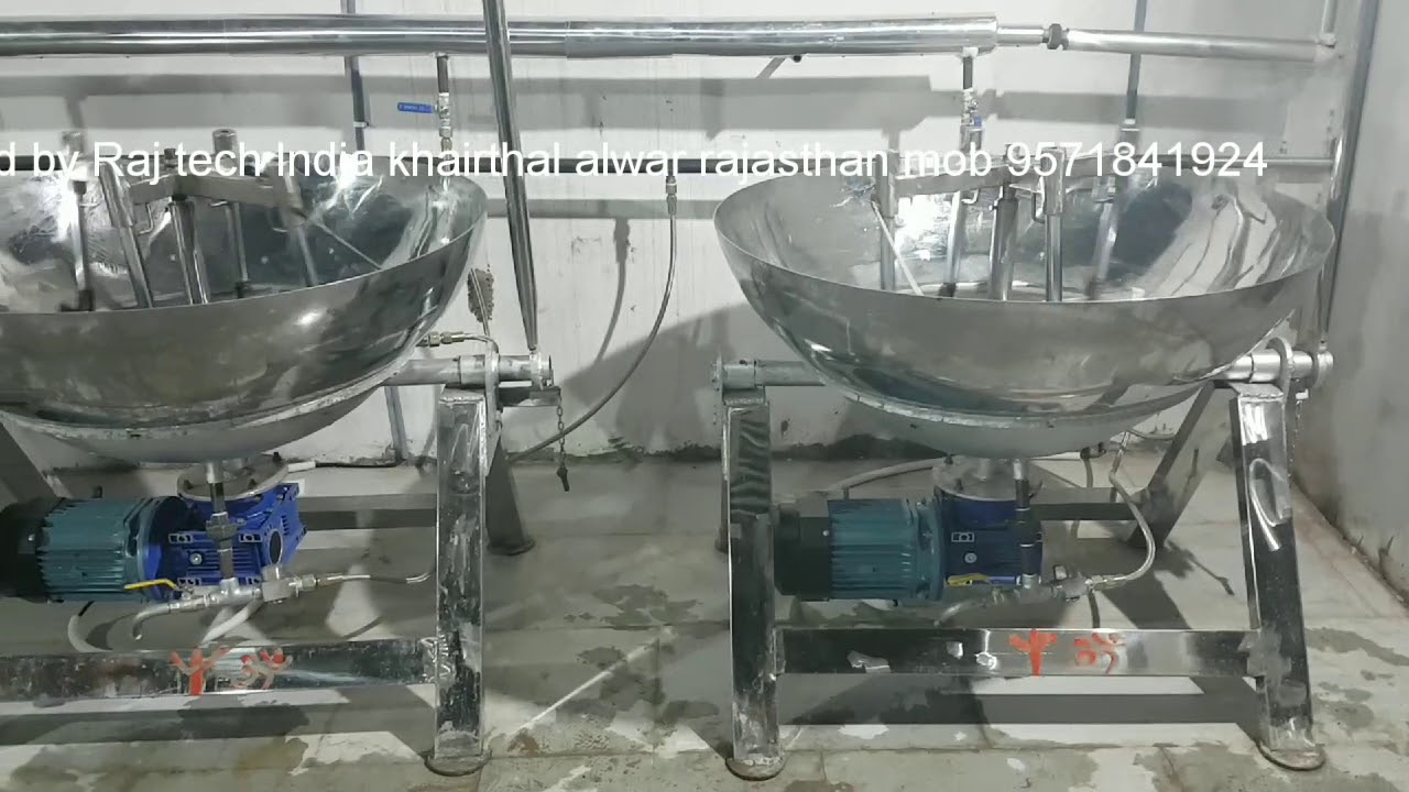 Automatic mawa/ khoya making machine 9571841924 - YouTube