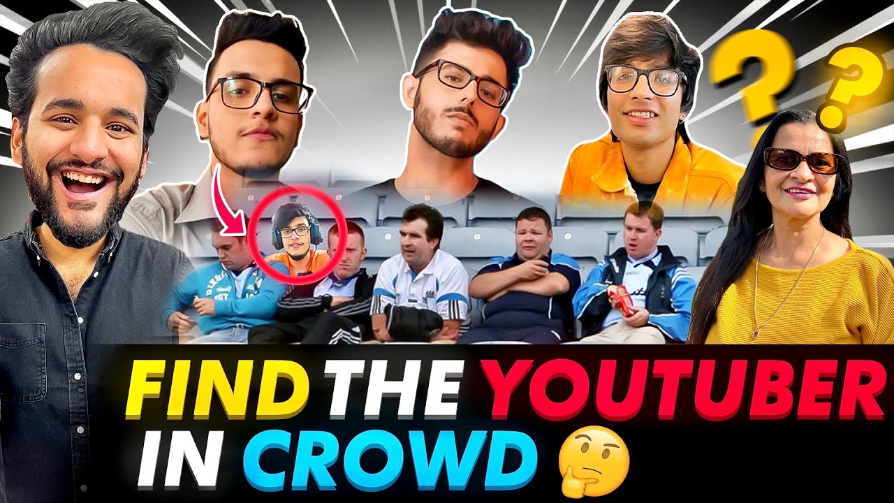 Guess the YOUTUBER from Crowd Challenge !! - YouTube