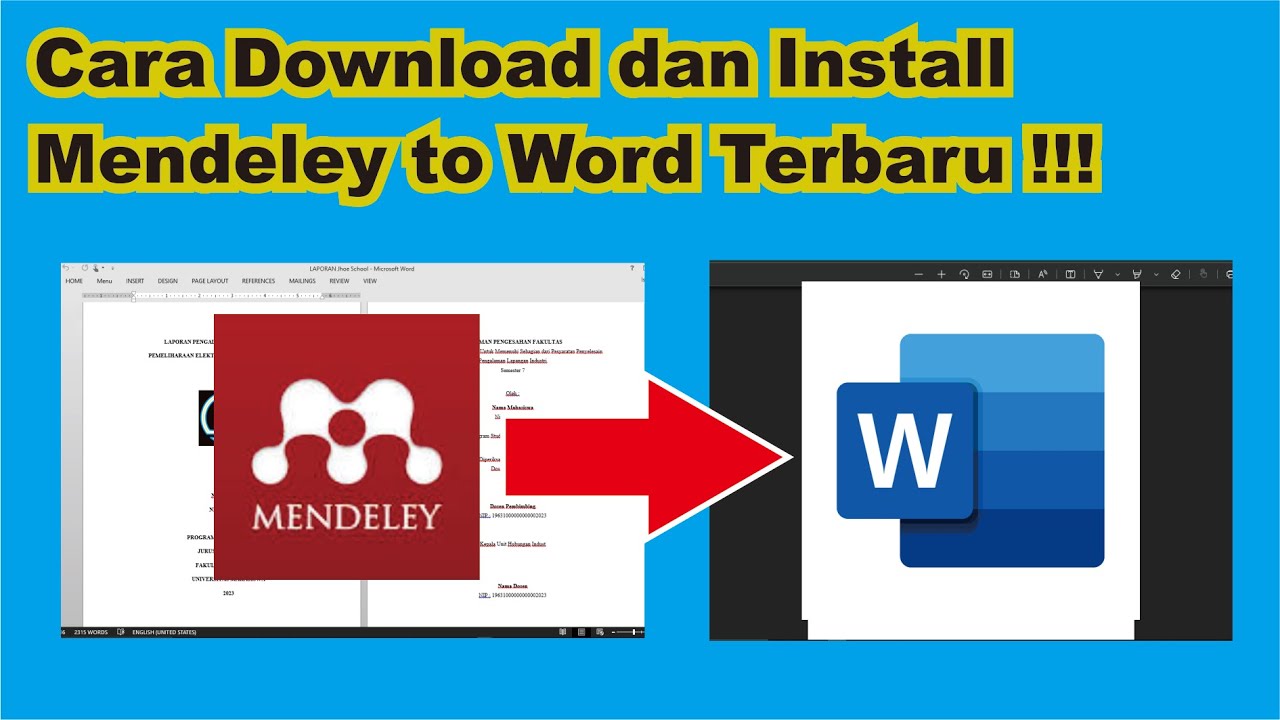 Cara Download dan Install Mendeley to Word Terbaru, Mudah !!! - YouTube