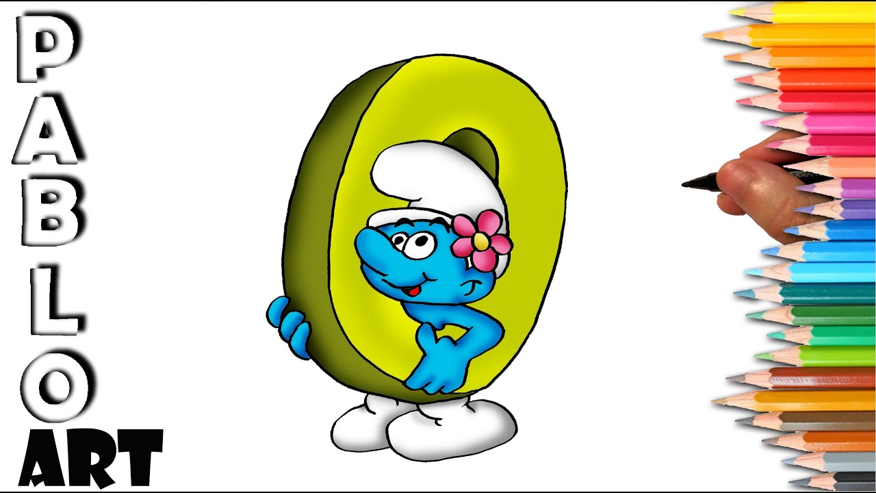 How to Draw Number 0 Zero - Vanity Smurfs from The Smurfs | Learn to ...