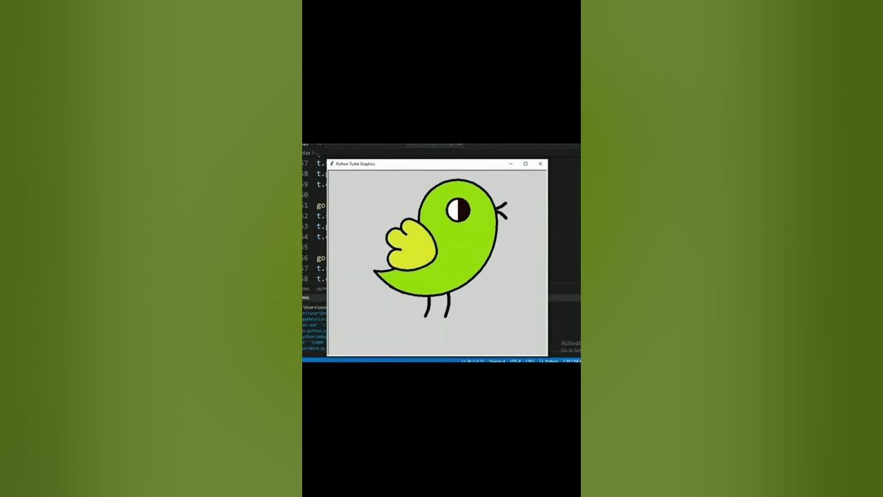 Create the Bird using Python code in 5 mins! #shorts #coding # ...