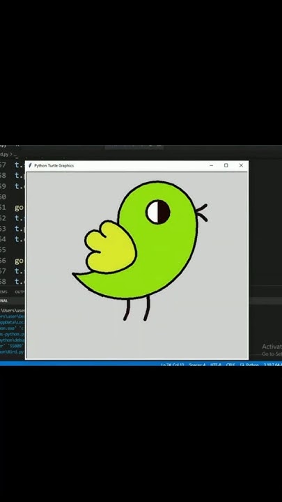 Create the Bird using Python code in 5 mins! #shorts #coding # ...