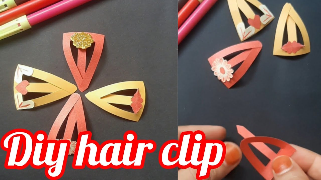Paper Se Hair Clip Kaise Banaye|| How To Make DIY Hair Clip With Paper ...