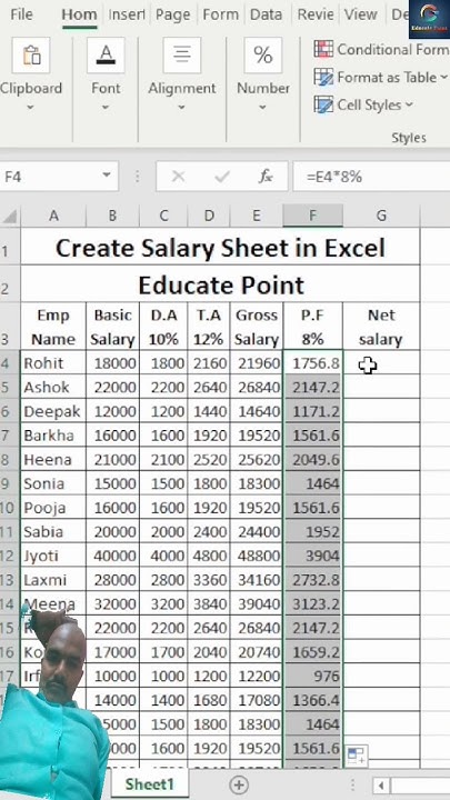 #excel #exceltech #excelfansonly #exceltricks #excelgyan #excelworld #exceltutorial #salaryslip ...