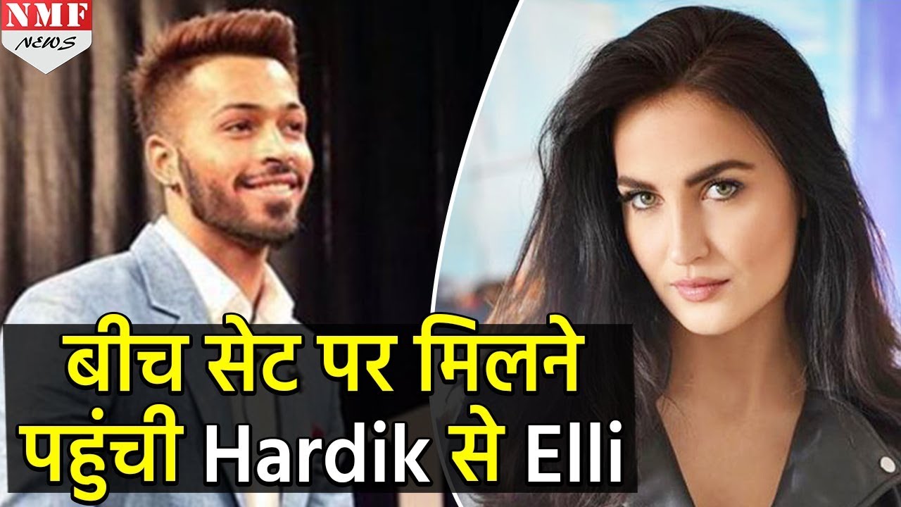 Hardik Pandya कर रहे थे Ad Shoot, मिलने पहुंच गईं Elli Avram - YouTube