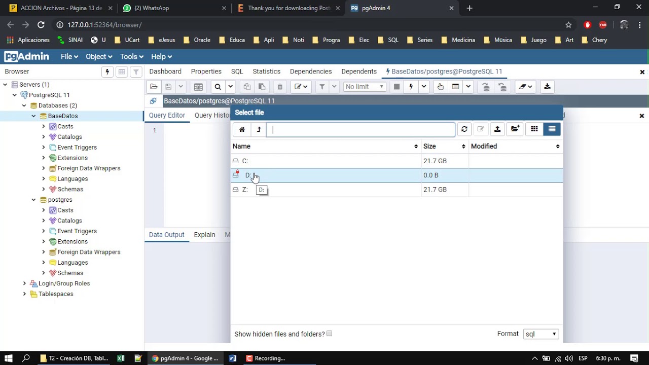 Importar DB a PostgreSQL - YouTube