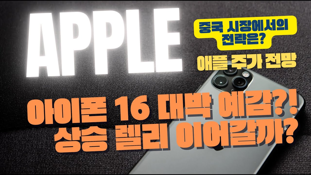 애플 주식 주가 대폭 상승 기대 주가 사상 최고치 아이폰 16과 Ai 전략으로 본 미래 전망 애플 Applestock