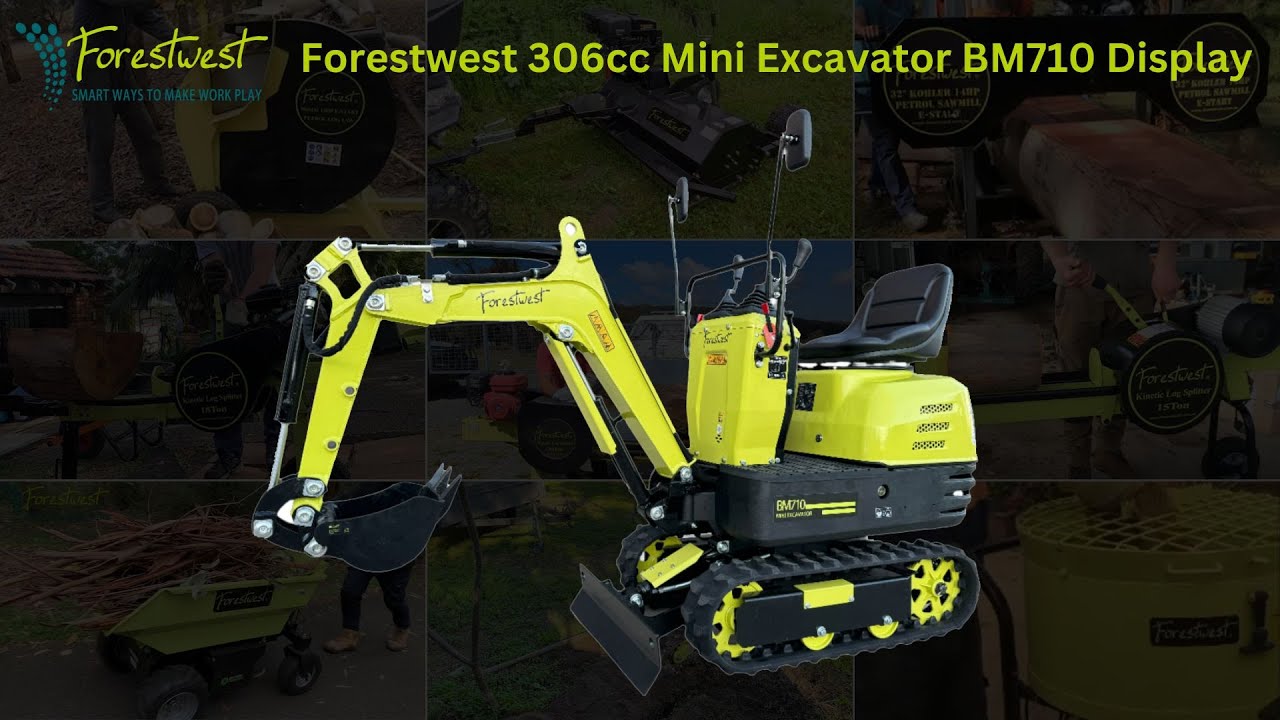 Forestwest Mini Excavator BM710 Display - YouTube