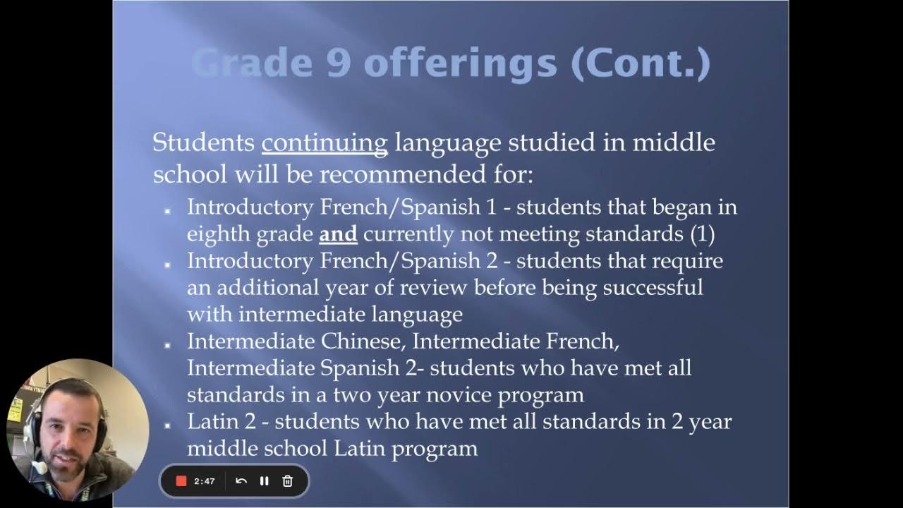 Grade 8 Language Selection Choices - YouTube