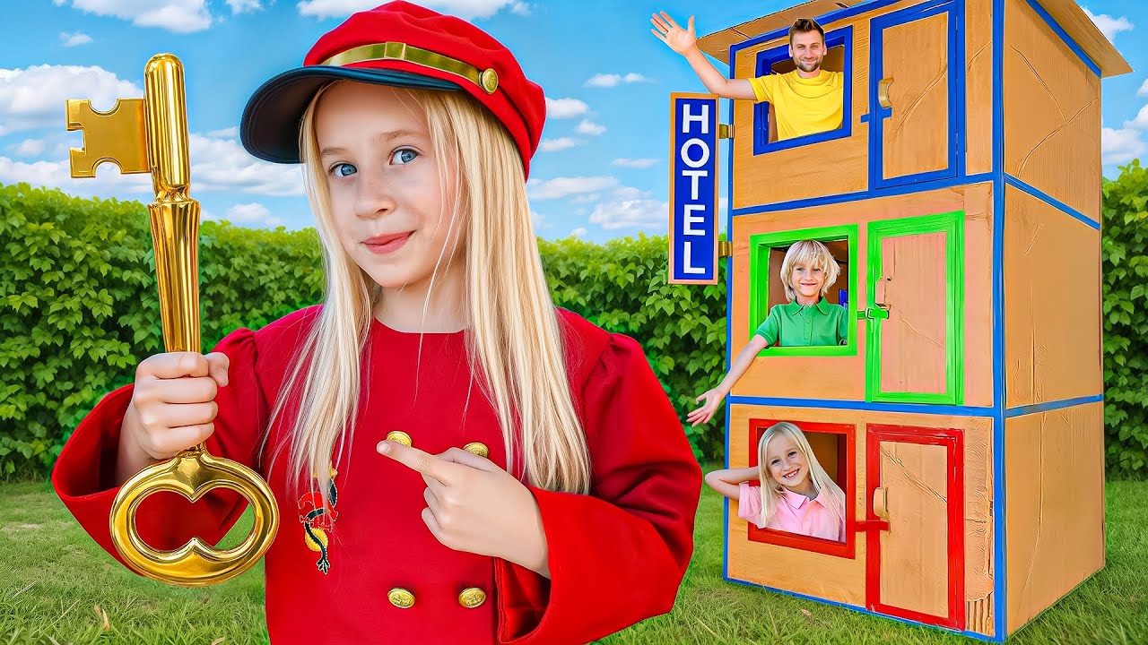 Cardboard Hotel Adventure for kids - YouTube