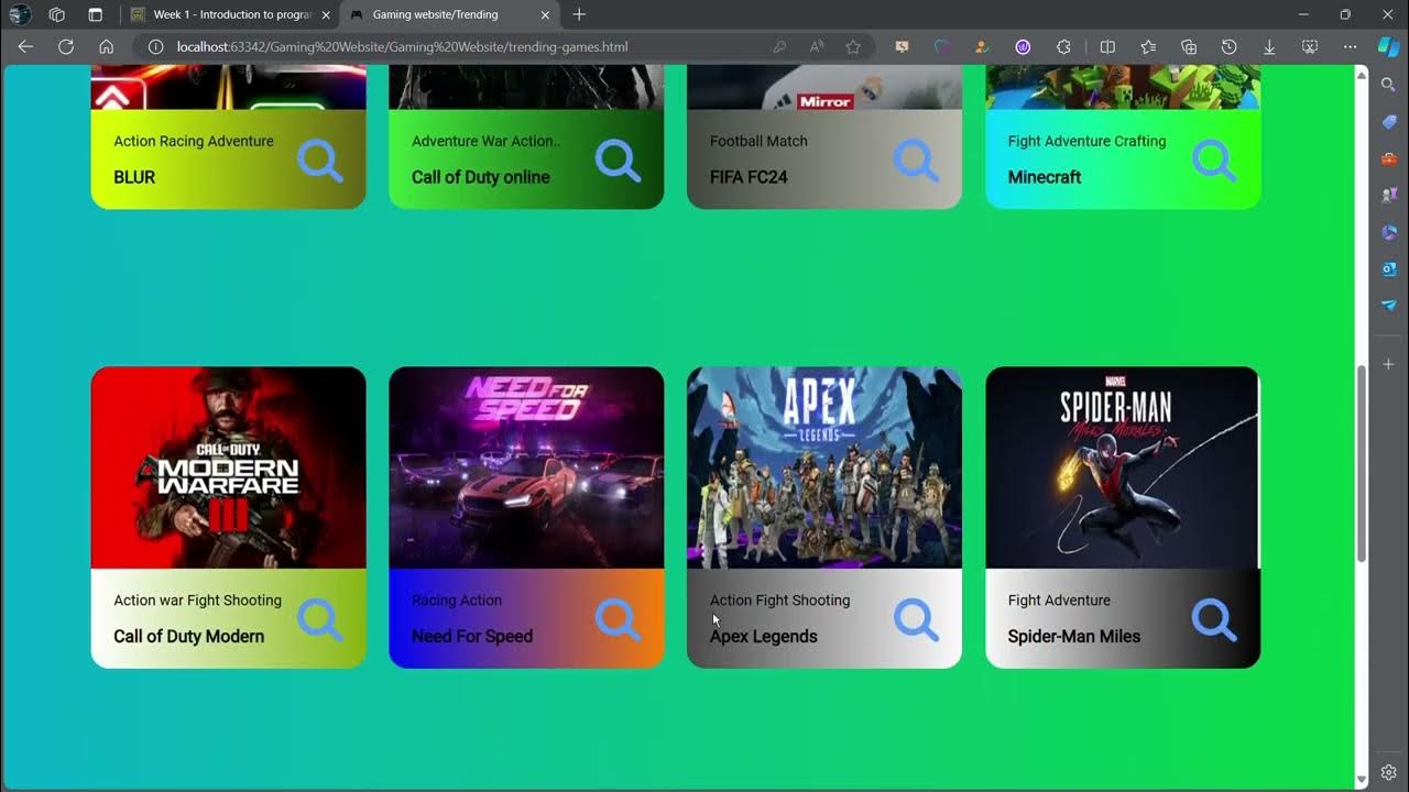 gaming website using html and css with -free source code- - YouTube