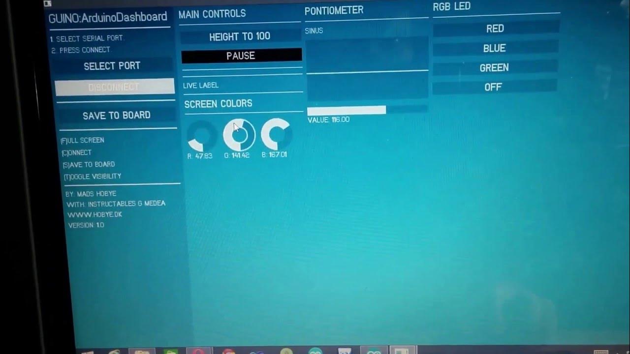 Guino - GUI Interface for Arduino - YouTube
