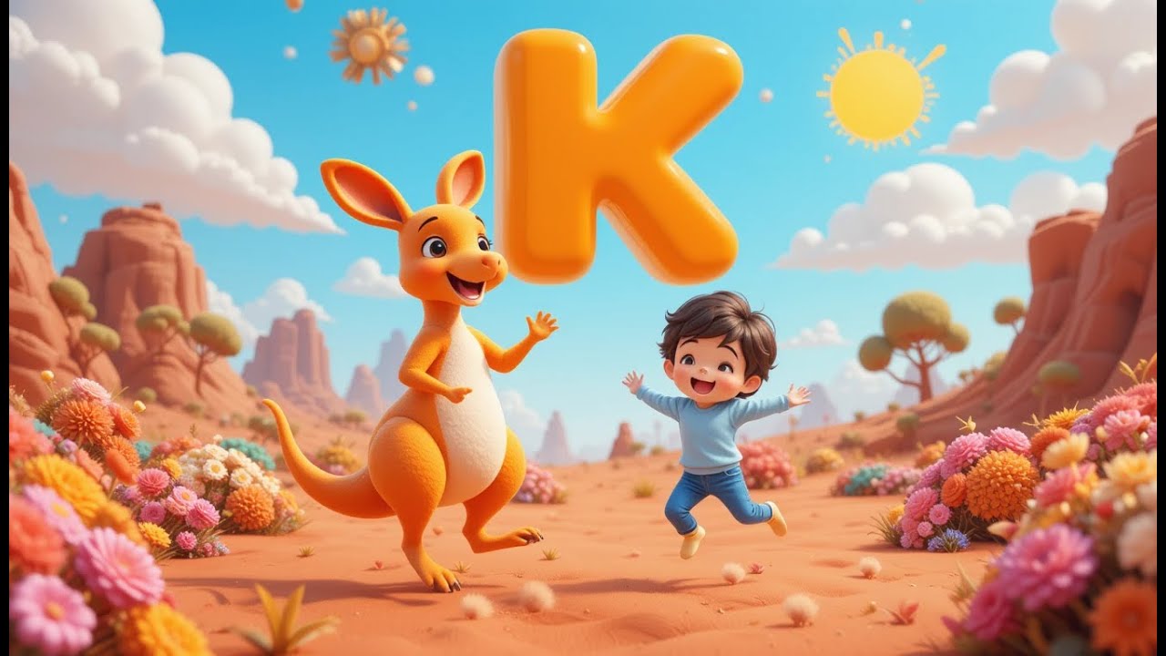 K is for Kangaroo | ABC Animal Song for Kids | Learn the Alphabet with ...