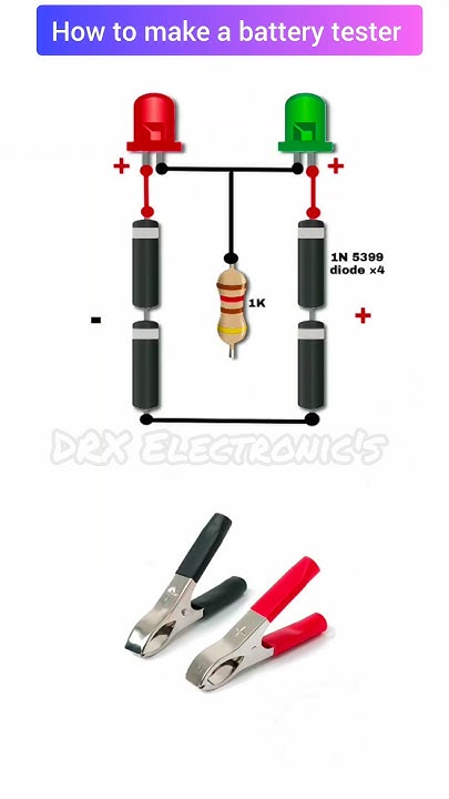 how to make a battery tester circuit diagram - YouTube