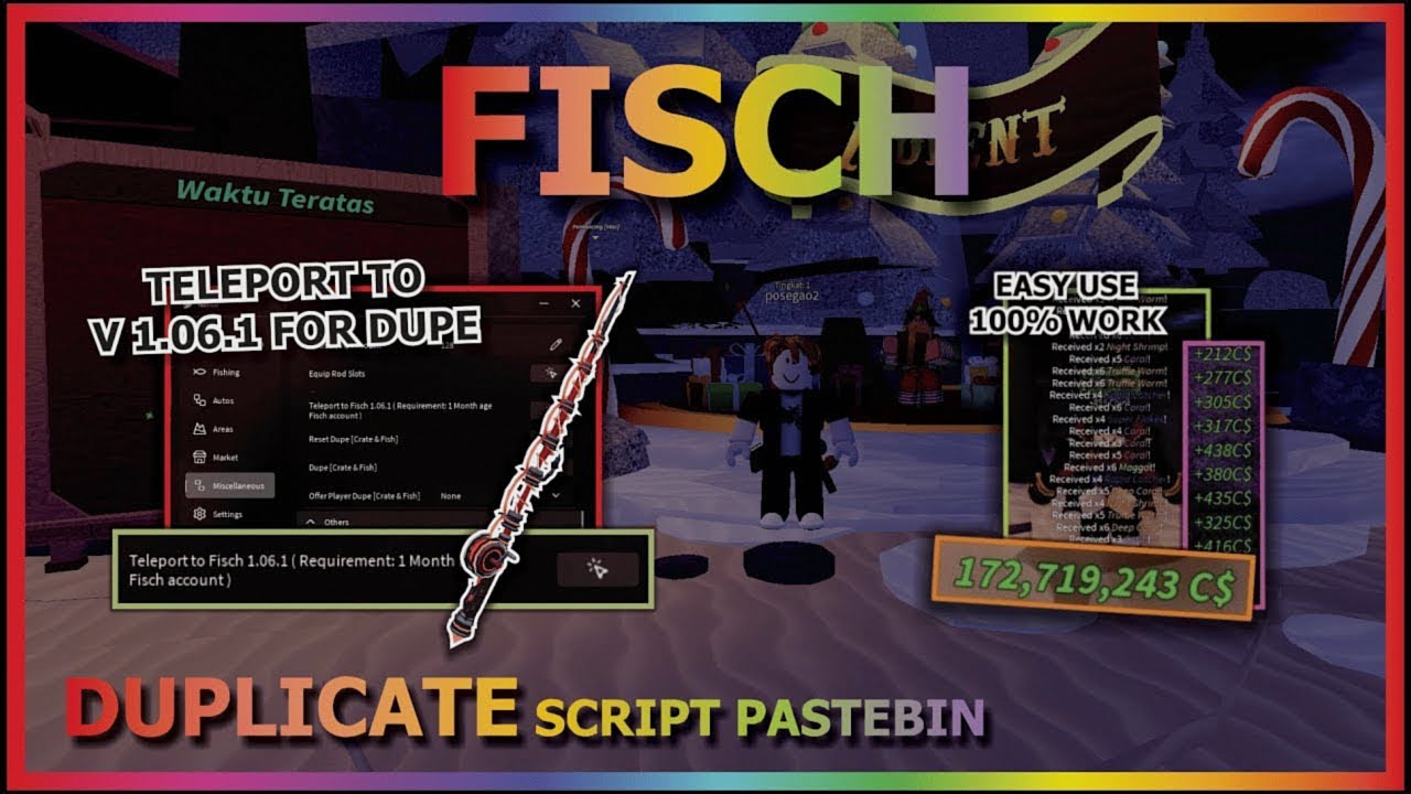 Script Fisch Bot | SCRIPT DUPE EXP + MACRO AUTO SELL + AUTO FARM EXP ...