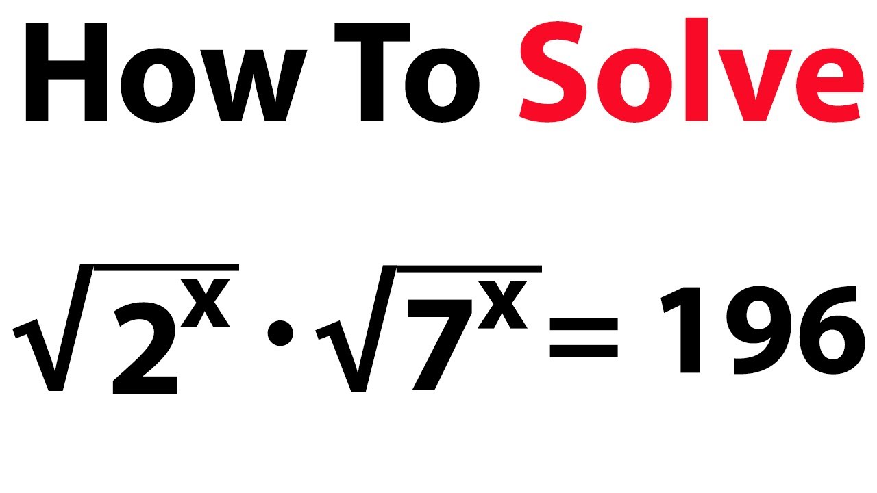 A Nice Exponential Equation | Step-By-Step Explanation - YouTube