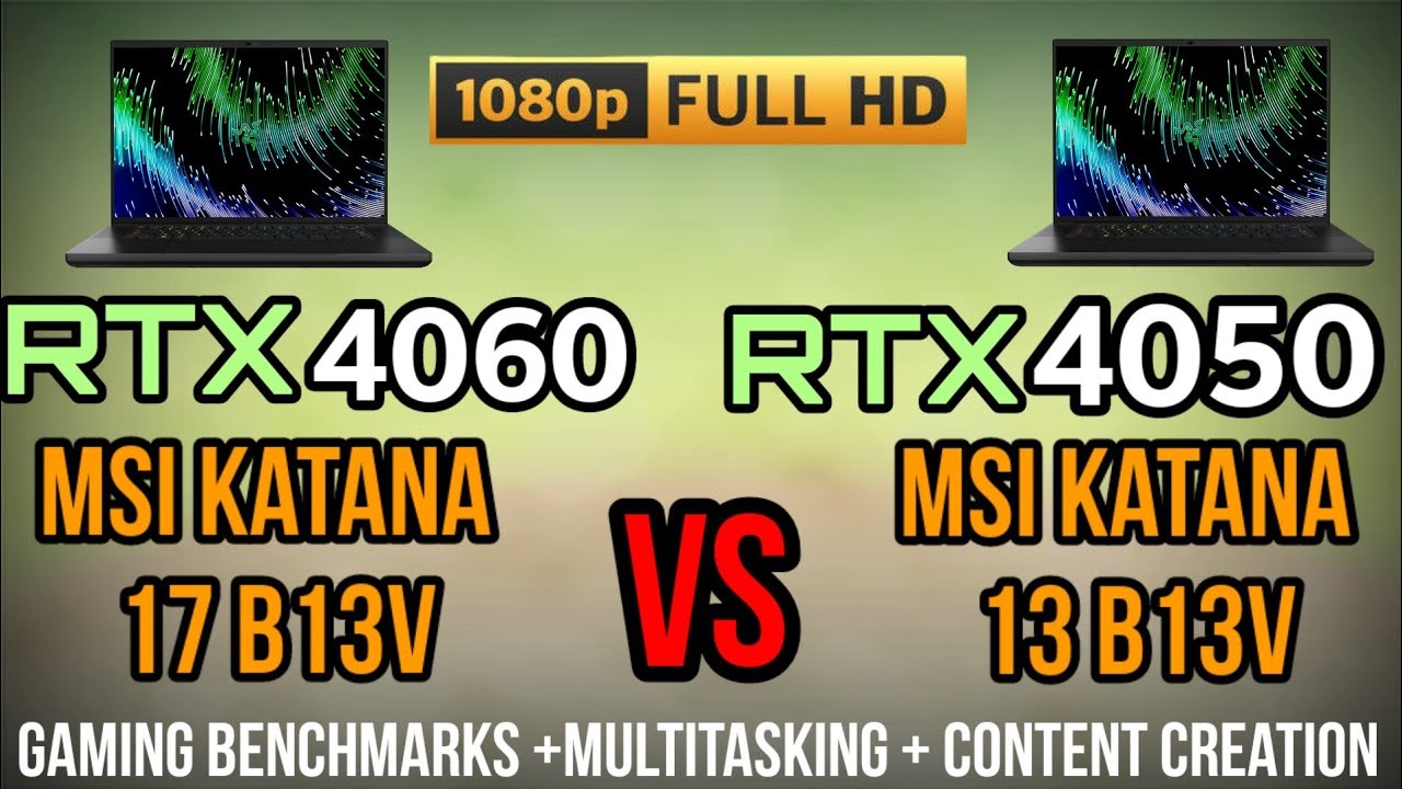 RTX 4060 laptop VS RTX 4050 laptop Gaming benchmarks MSI Katana 17 MSI ...