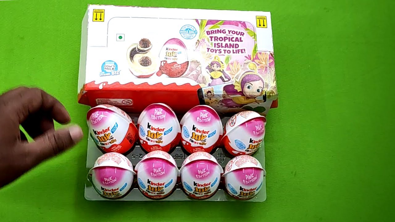 Collection Of Kinder Joy Tropical Island Surprise To Life Unboxing and ...