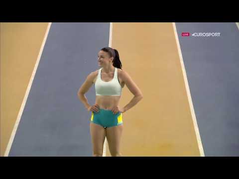 Michelle Jenneke DOHA 2019 warm up area