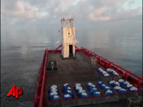 Raw Video: Oil Containment Box Arrives at Spill - YouTube