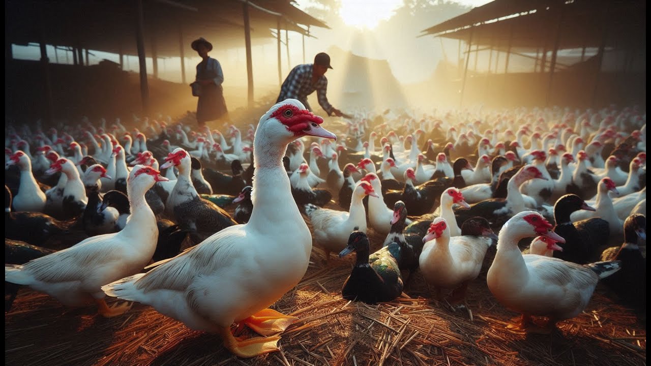 Great Muscovy Duck Farm - How to raise 30,000 Muscovy ducks in the ...