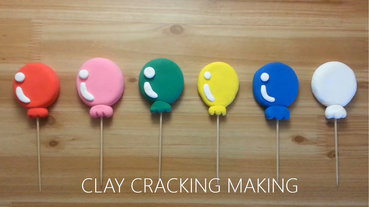 clay cracking making balloon 풍선 점토부수기 만들기 - YouTube
