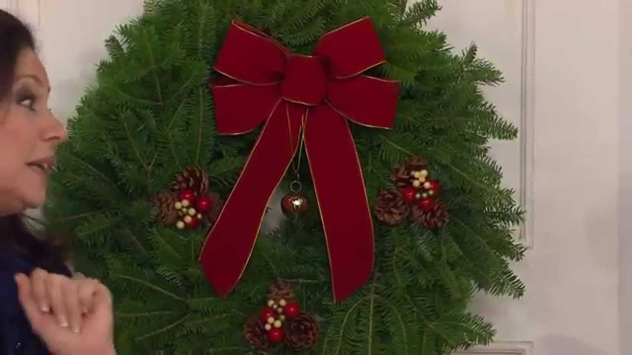 Del. Week 12/15 Fresh Balsam Jingle Bell Wreath with Mary Beth Roe ...