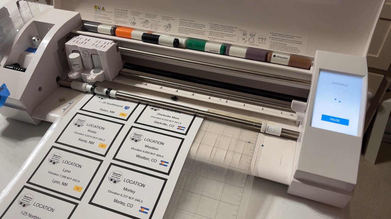 Making Model Railroad Signs with a Silhouette Cameo - YouTube