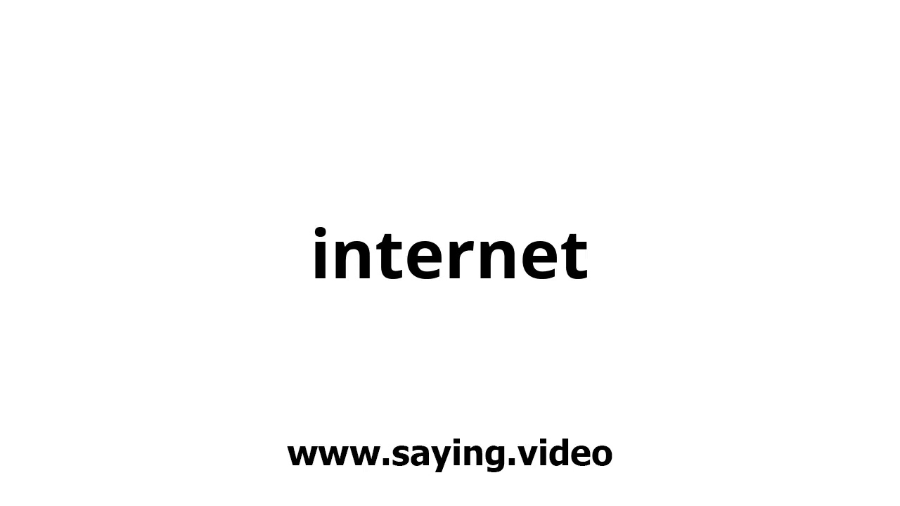 How to say internet in English - YouTube