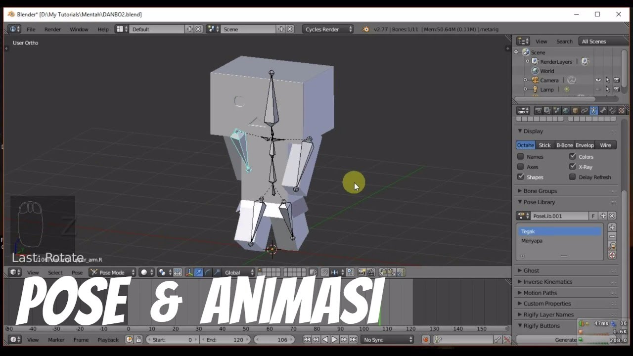 Menambahkan Pose & Animasi | Tutorial Blender 3D - YouTube