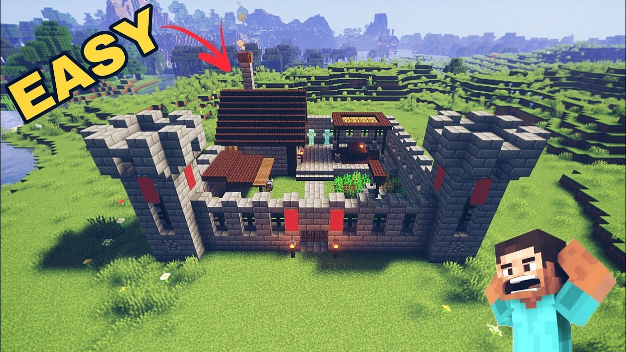 Minecraft : How to build a easy castle 🏰 - YouTube