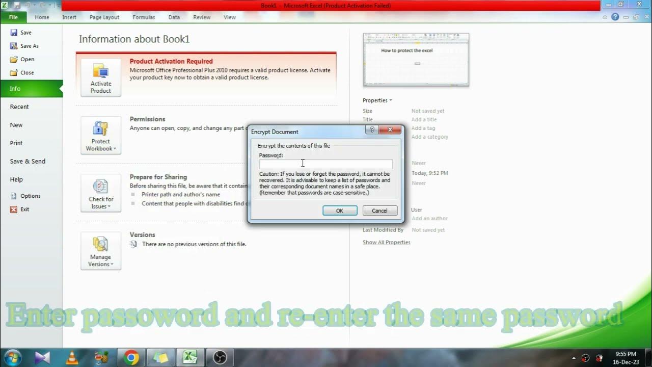 How to protect the excel / how to put password to excel - YouTube