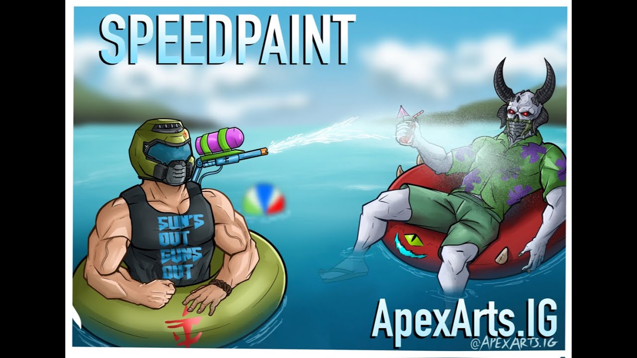 Doom Eternal Beach Speedpaint - YouTube