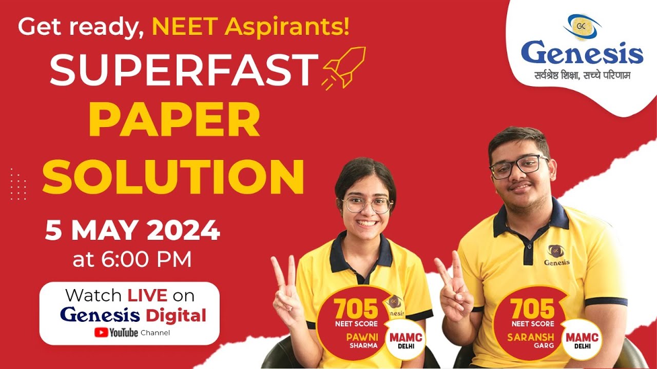 (NEET-2024) Superfast Paper Solution By Genesis Classes Pvt. Ltd. - YouTube