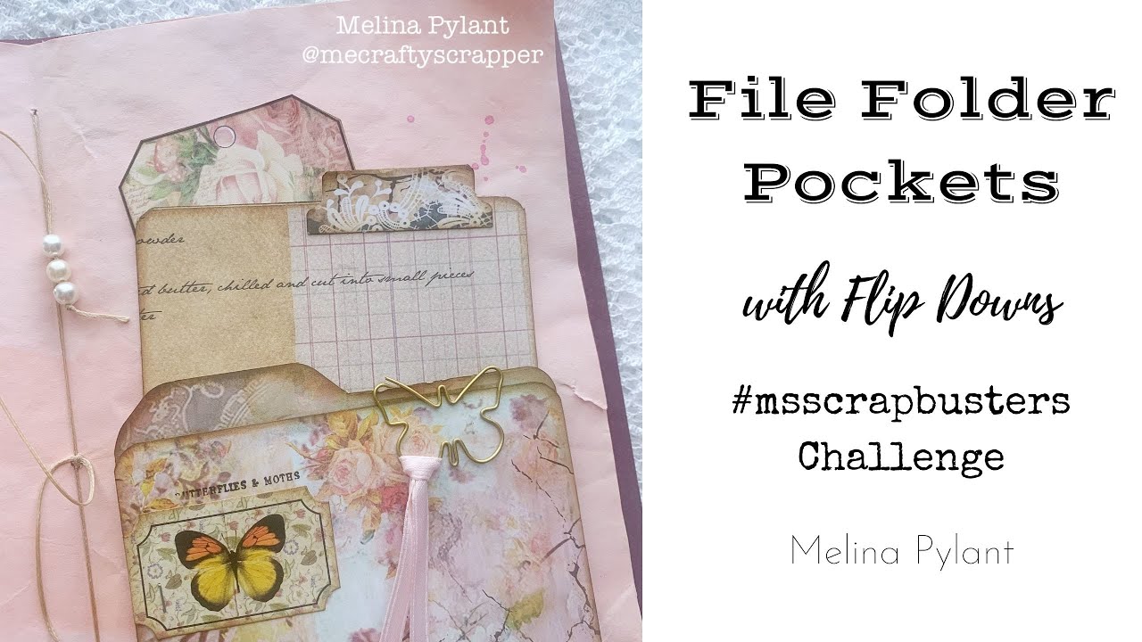 MAKING FILE FOLDER POCKETS with FLIP DOWNS | #msscrapbusters EPISODE 38 ...