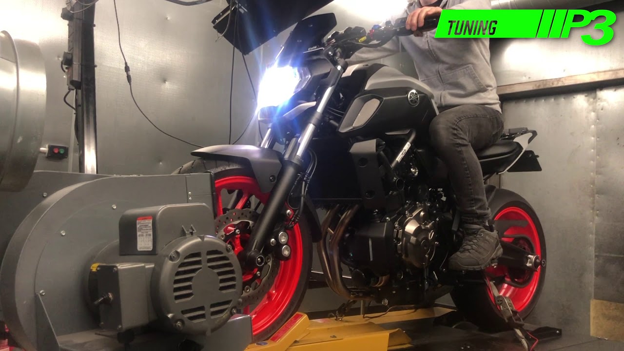 Ymaha MT 07 Custom ECU Flash With DNA air filter, Full Akrapovic Race ...