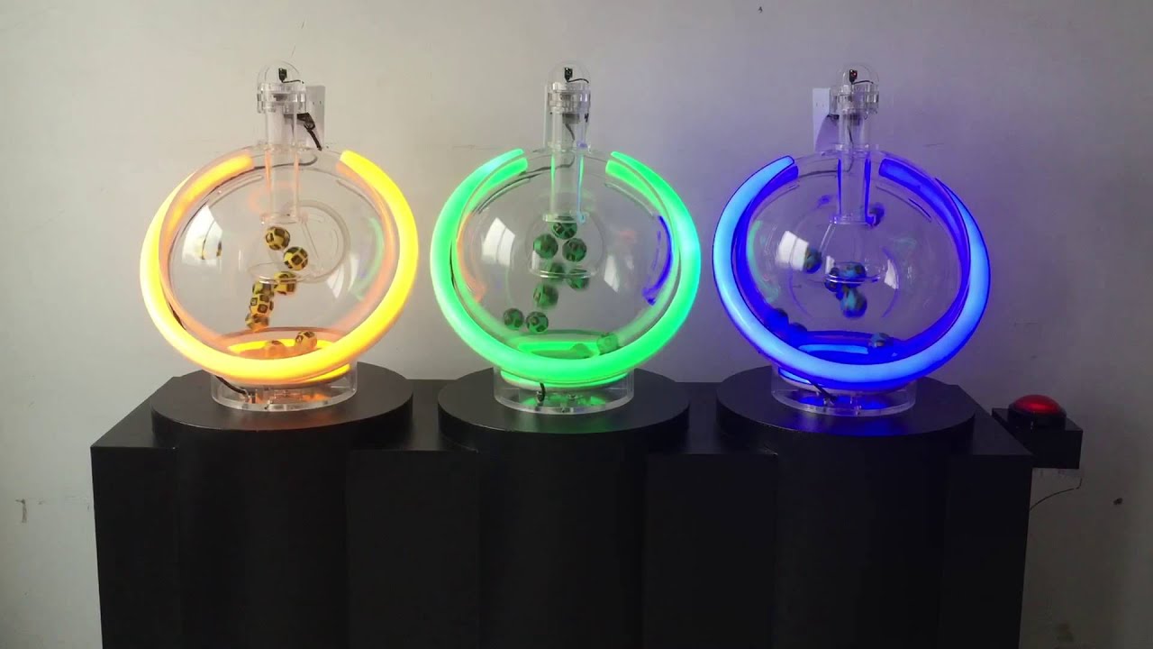 3D lotto draw blower machine - YouTube