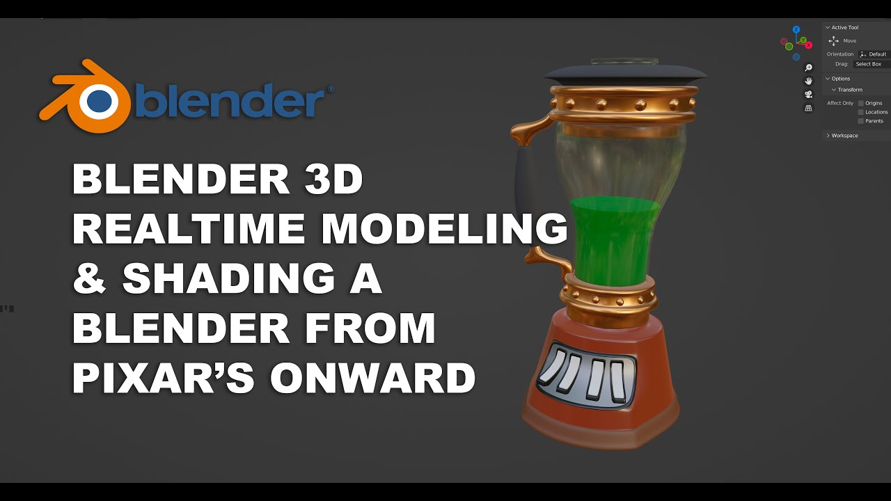 Blender 3D Modeling and Shading a Blender from Pixar's Onward - YouTube