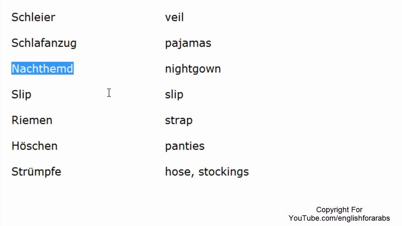 German for beginners - clothes vocabulary part 7 - YouTube