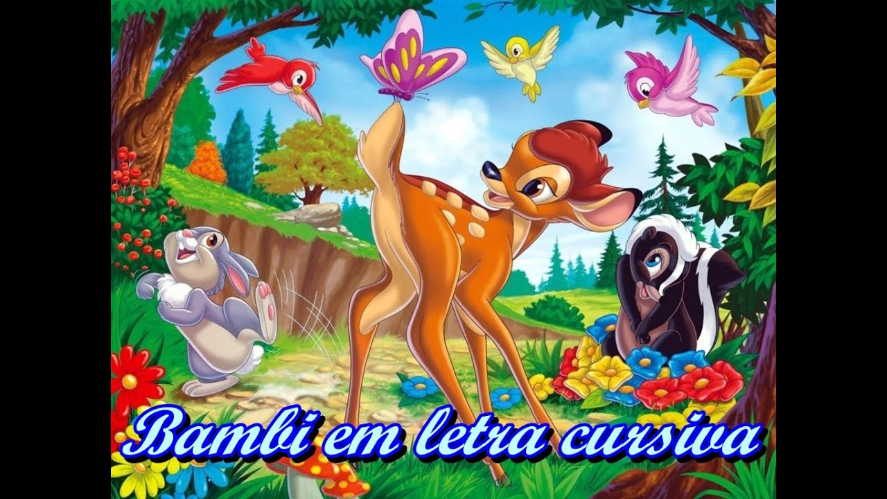 Bambi em letra cursiva - Projeto Leiturinha no Youtube - YouTube